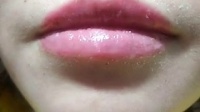 芭比唇7天效果,目标色玫红,先用粉嫩再用目标色颜色更正