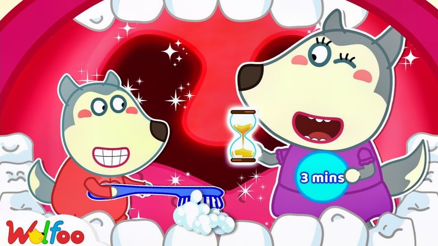 雪宝动漫:规范刷牙时间 沃夫学习正确刷牙 成功解决牙齿问题