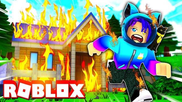 Roblox自然灾害模拟器!刚躲进房子就遭到灾难!