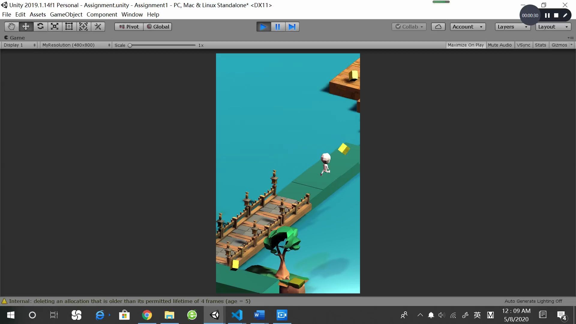 Unity3D嵌入式游戏开发个人作业