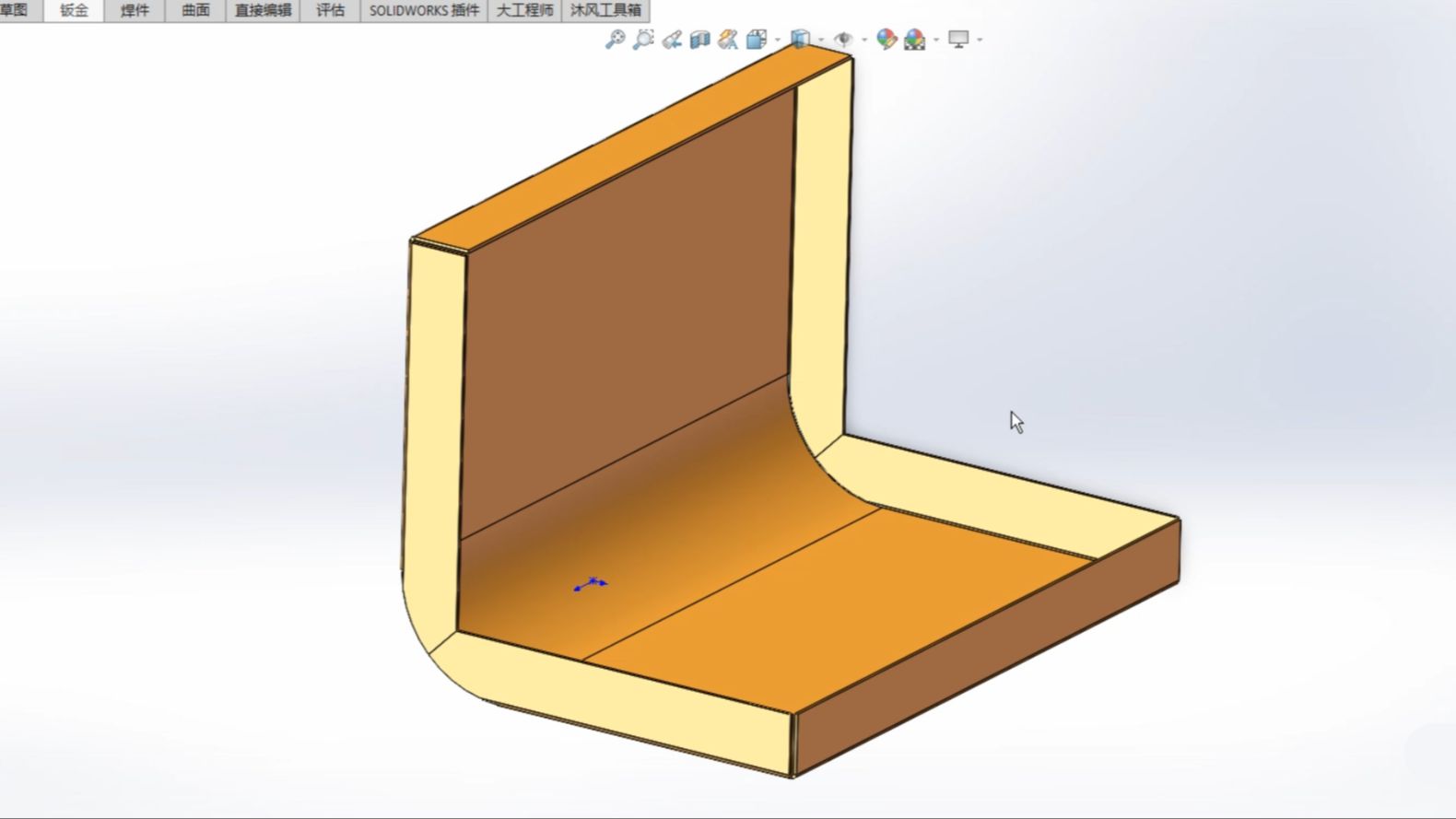 solidworks经典案例之圆弧折弯钣金件绘制并展开下料