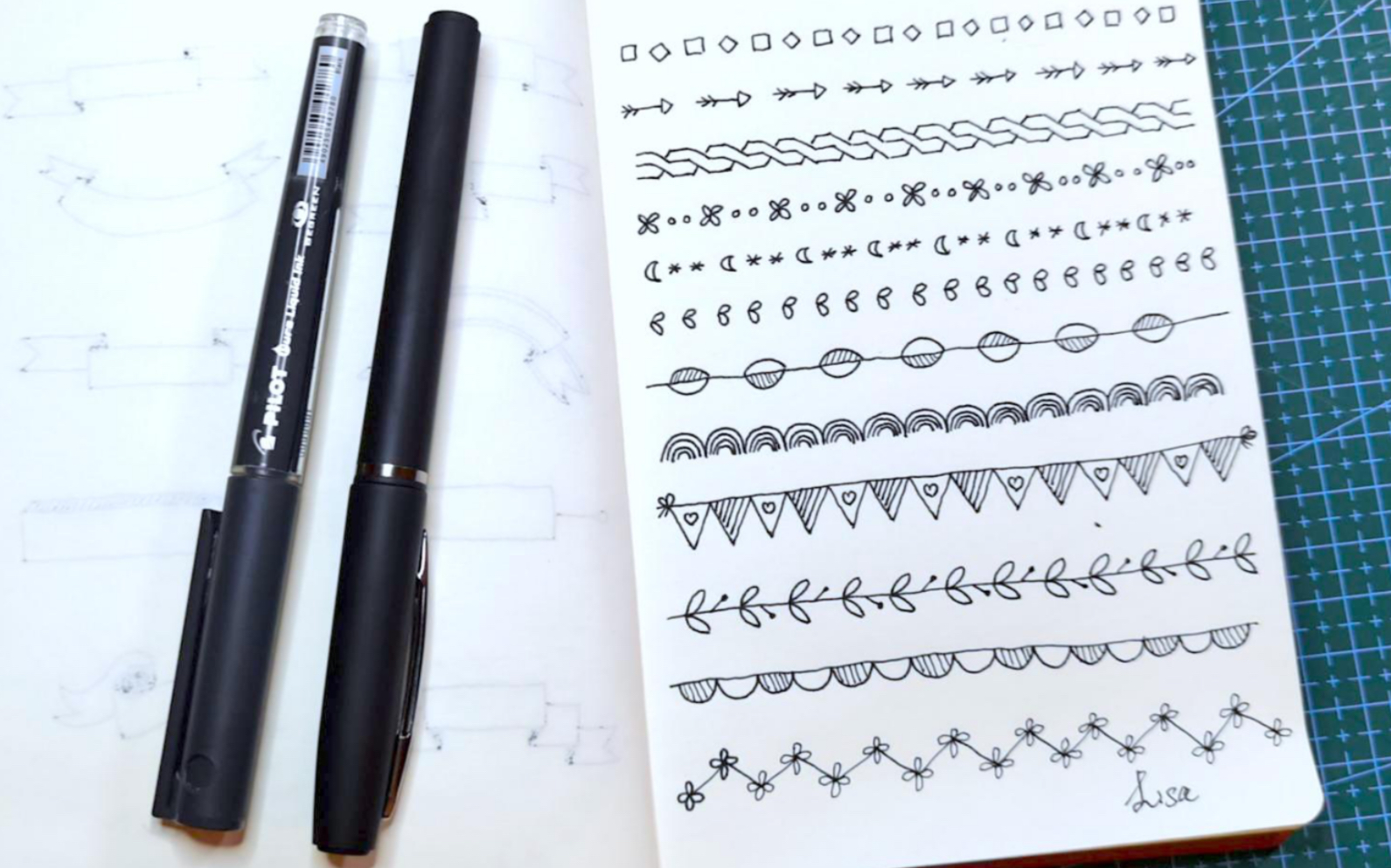 【禅绕画】手帐素材|老板,给我来一打分割线,12种创意 手帐素材 装饰...