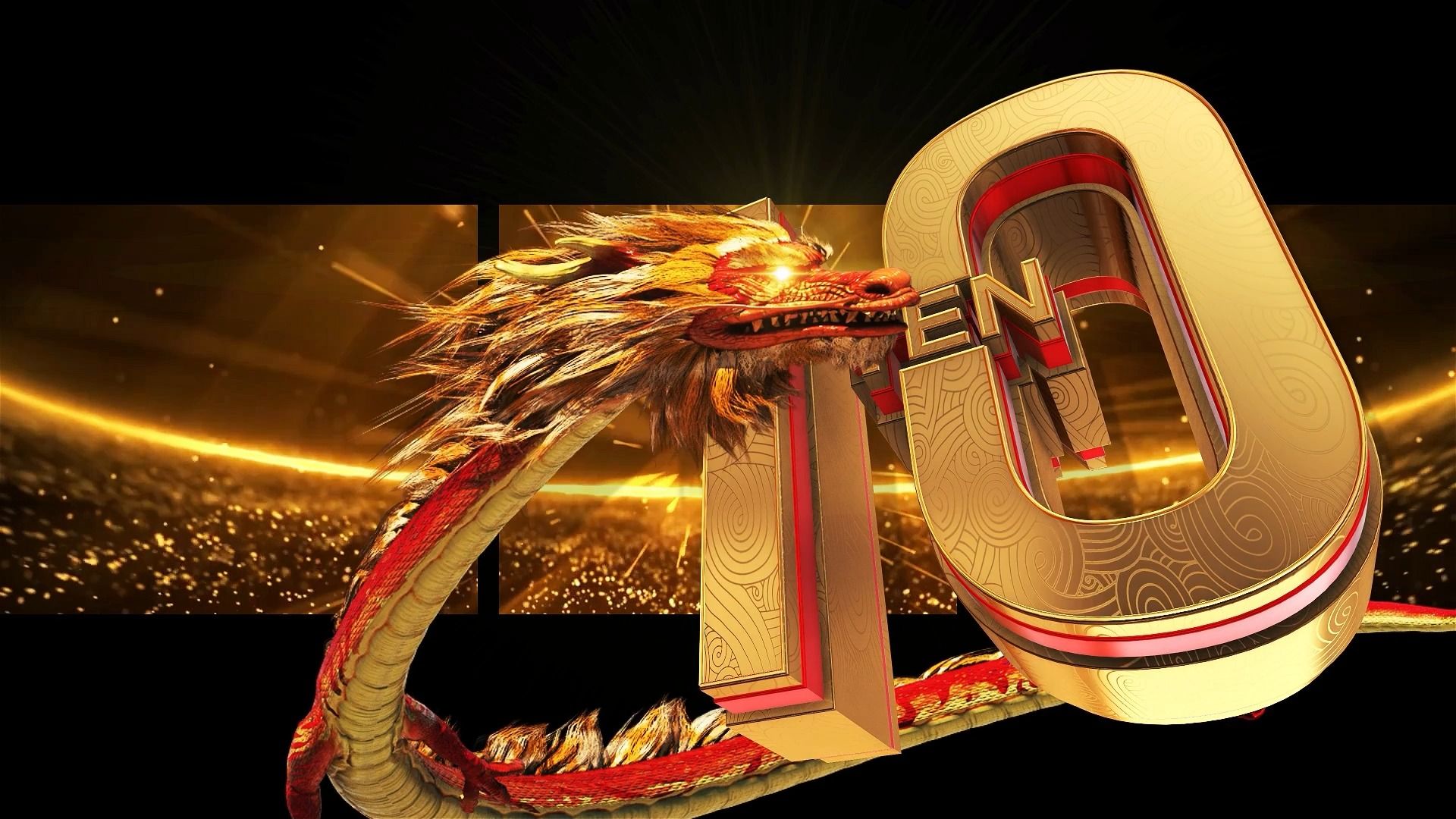 震撼裸眼3D龙年开场倒计时片头AE模板