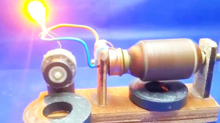 科趣小实验,不需要电池,灯泡为什么会亮?