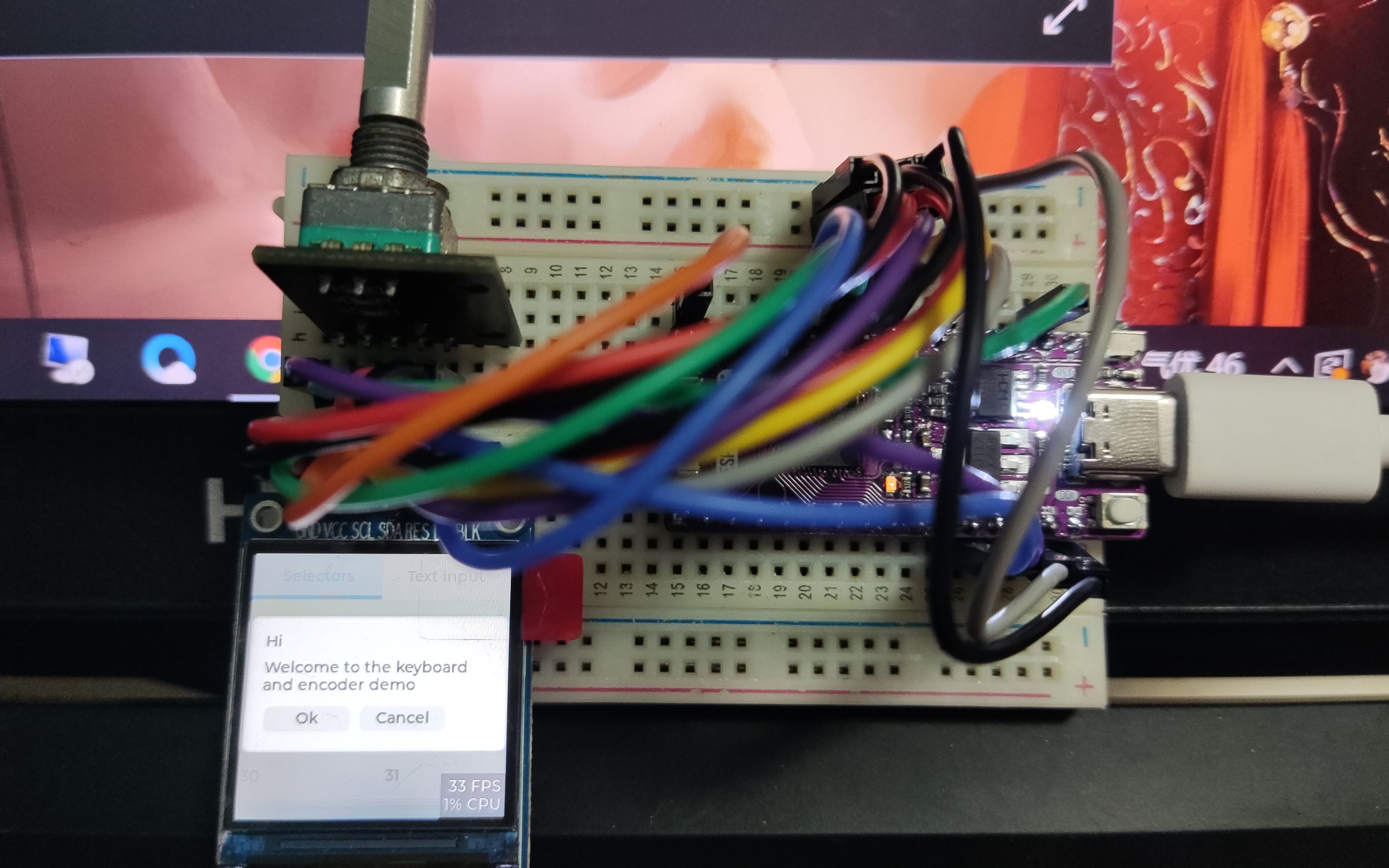 【开源】ESP32 Arduino LVGL8 编码器EC11输入 演示demo