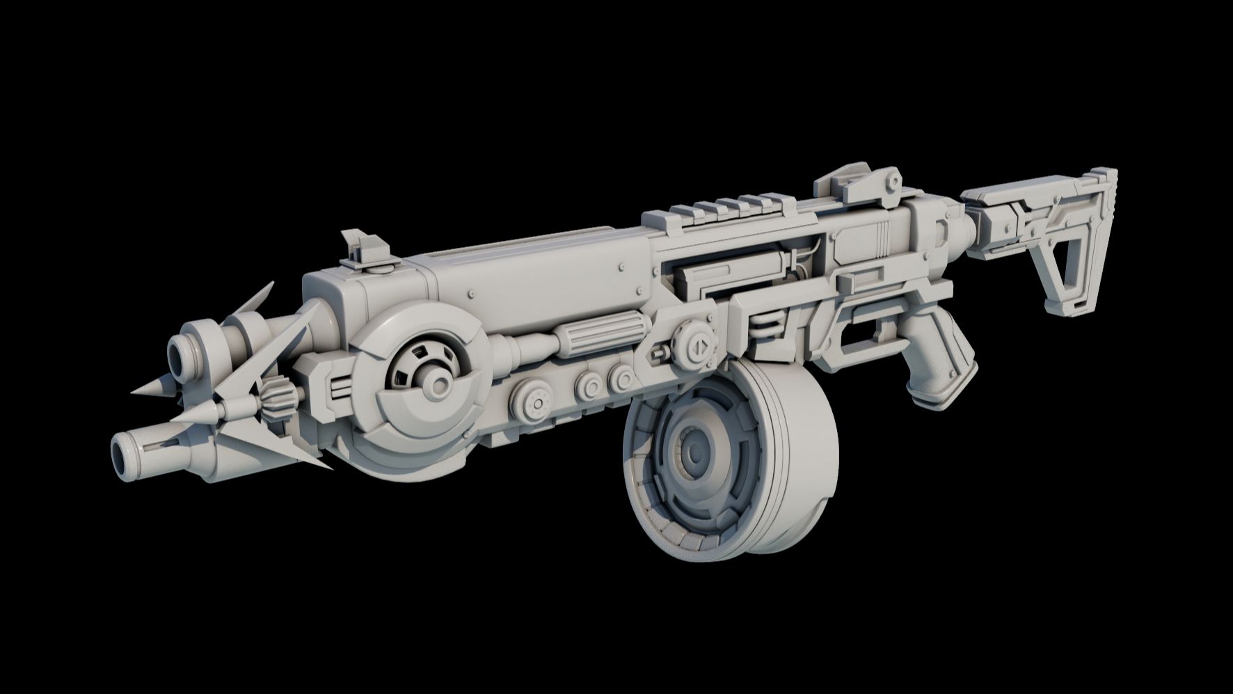 【Maya建模】次世代游戏apex武器枪械制作,硬表面高模布线技巧讲解