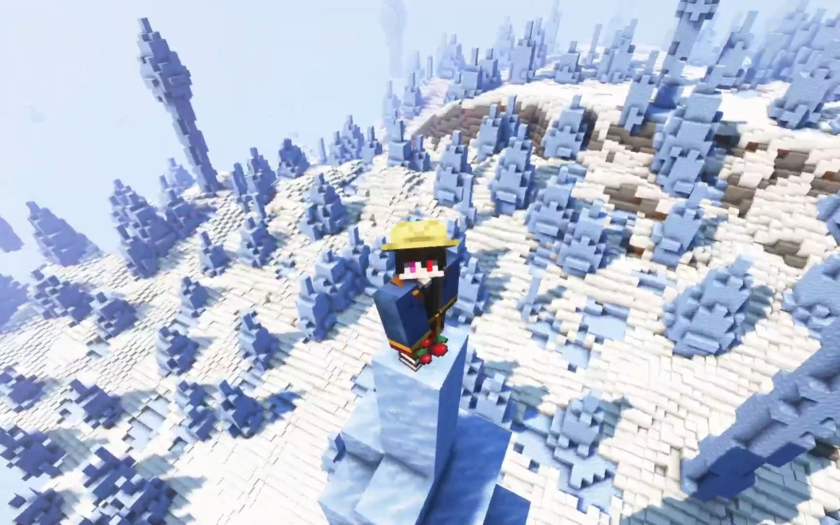 《我的世界》自然之旅#3找到冰山.初入不详森林落荒而逃