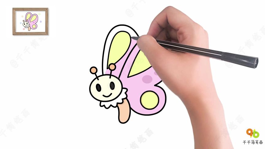 卡通蝴蝶简笔画怎么画又简单又好看,1分钟就能学会还不快收藏