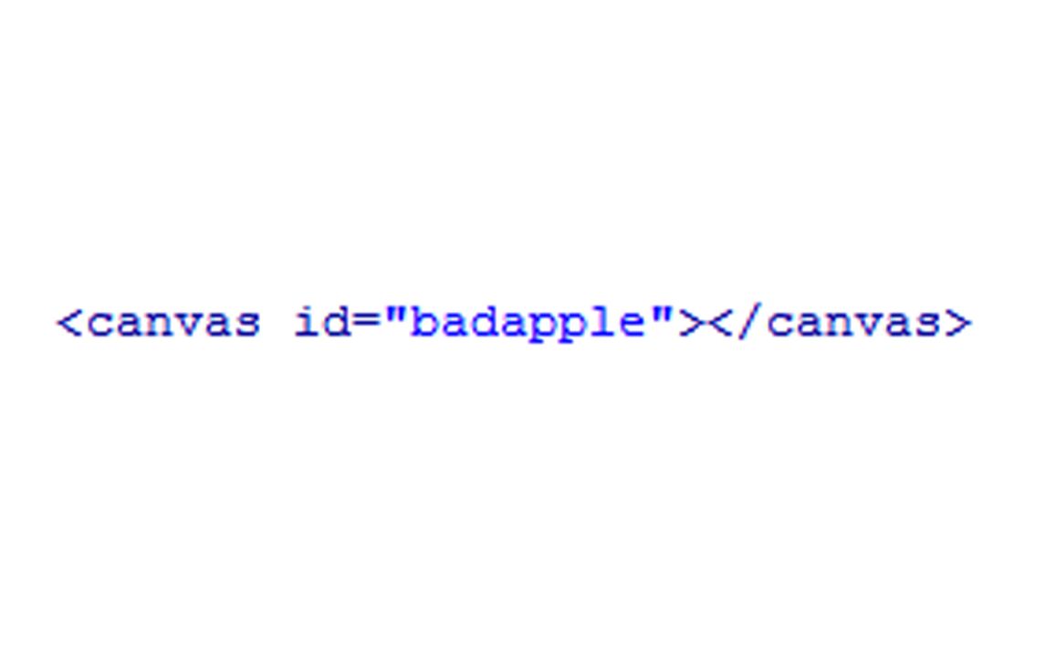 用HTML5 Canvas的方式打开Bad Apple!