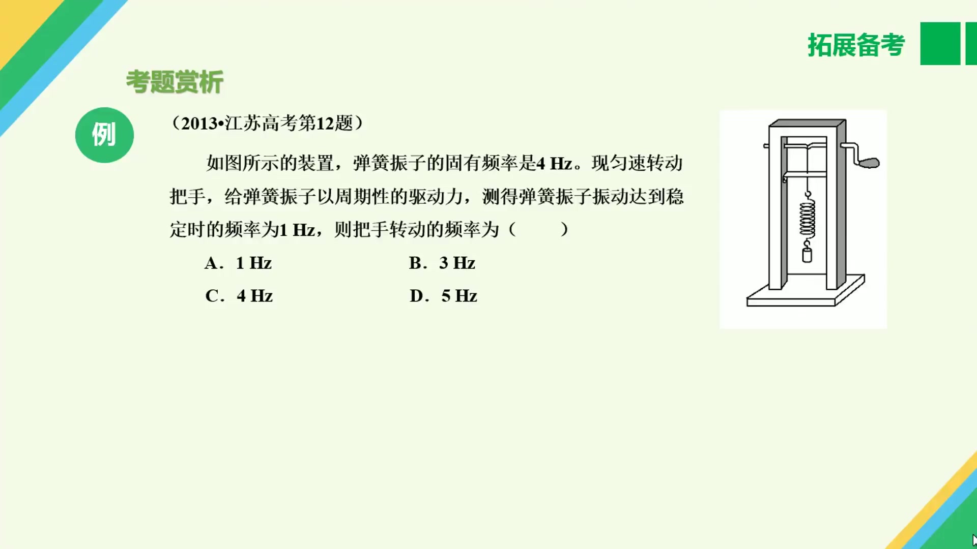 高中物理选考知识点:外力作用下的振动