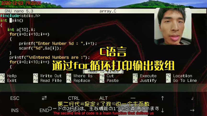 C语言的数组概念的学习,通过for循环输出打印数组