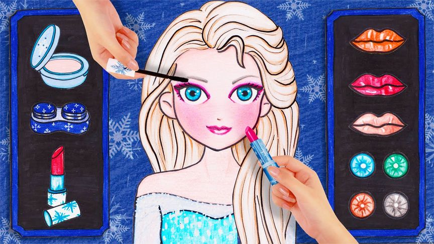 定格动画:小美要扮演成爱莎公主的样子,她太喜欢爱莎公主了