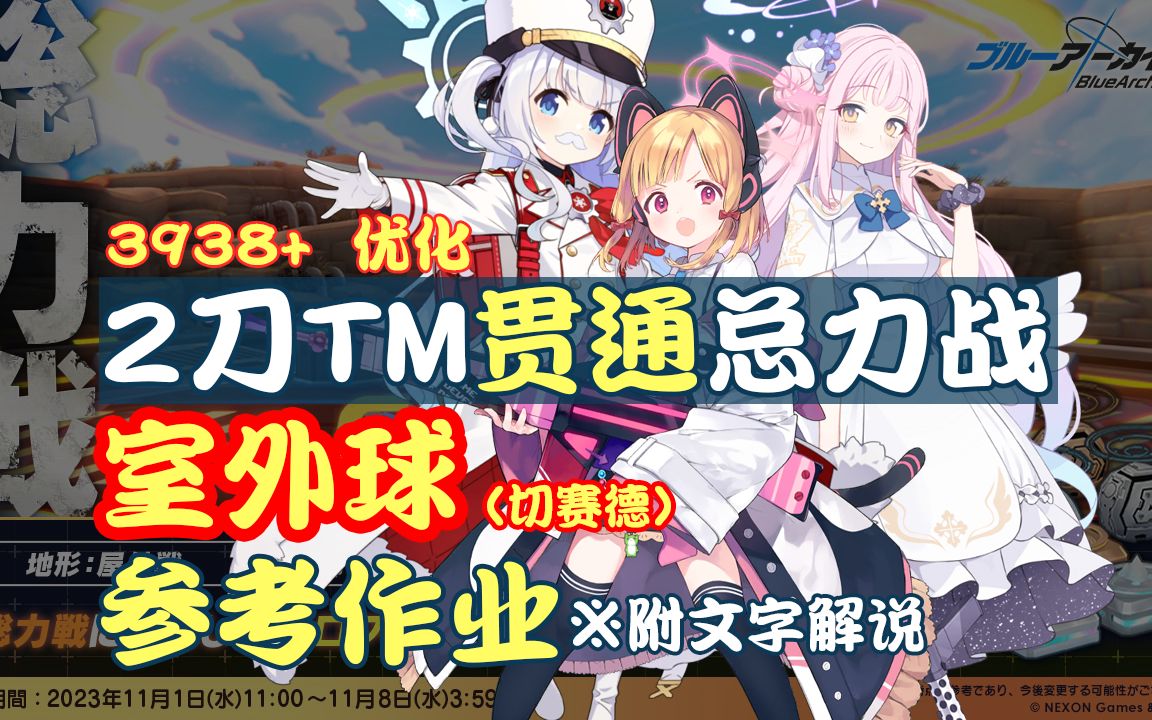 【蔚蓝档案】日服两刀TM室外球3938+ 附字幕解说 桃子刀