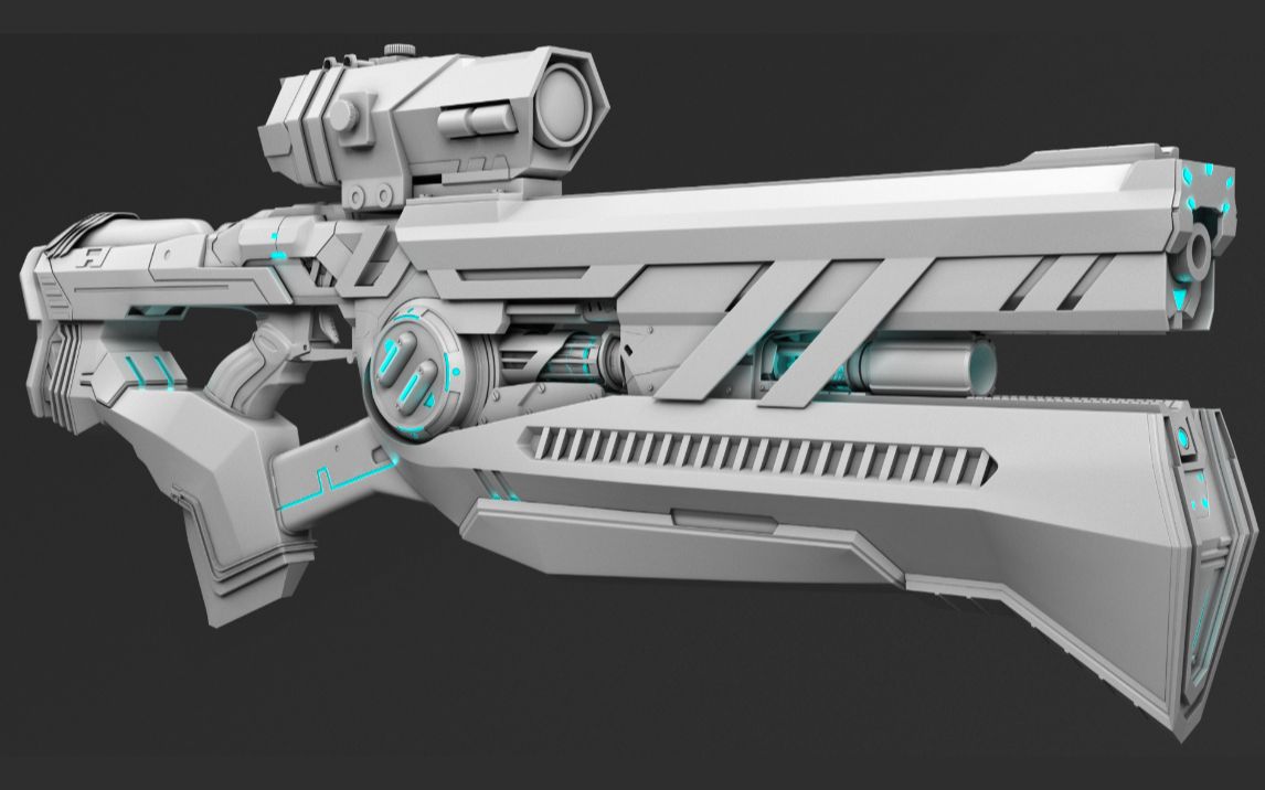 【3d游戏建模】学建模从枪械建模开始,3dmax零基础枪械建模教程