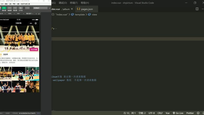 2020用vue开发微信小程序 45 45-专辑详情动态渲染-作者