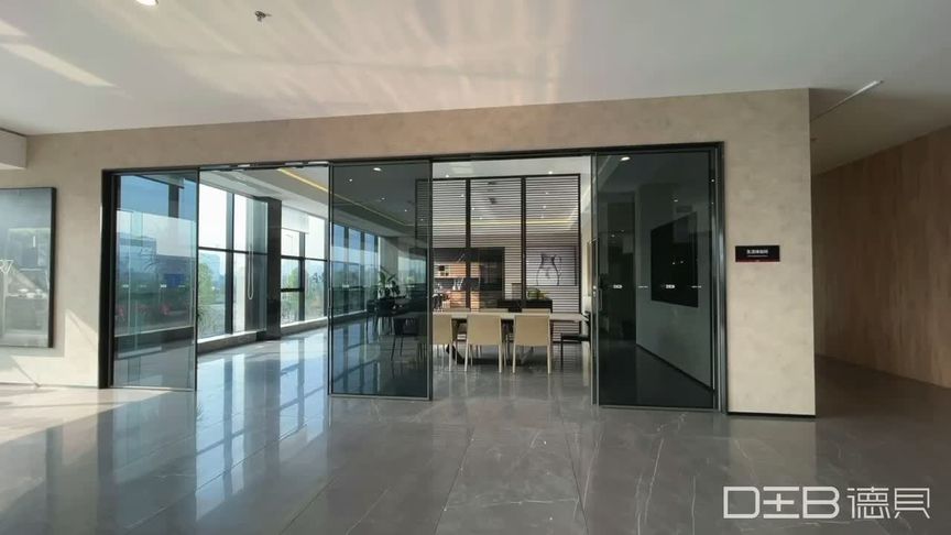 吊柜玻璃移门,静音顺滑,开合由心,自由随性!#极简轻奢