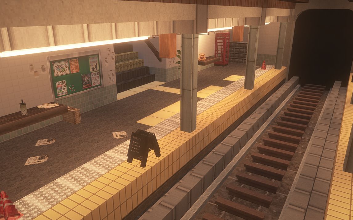 【minecraft】MC里也能造地铁?