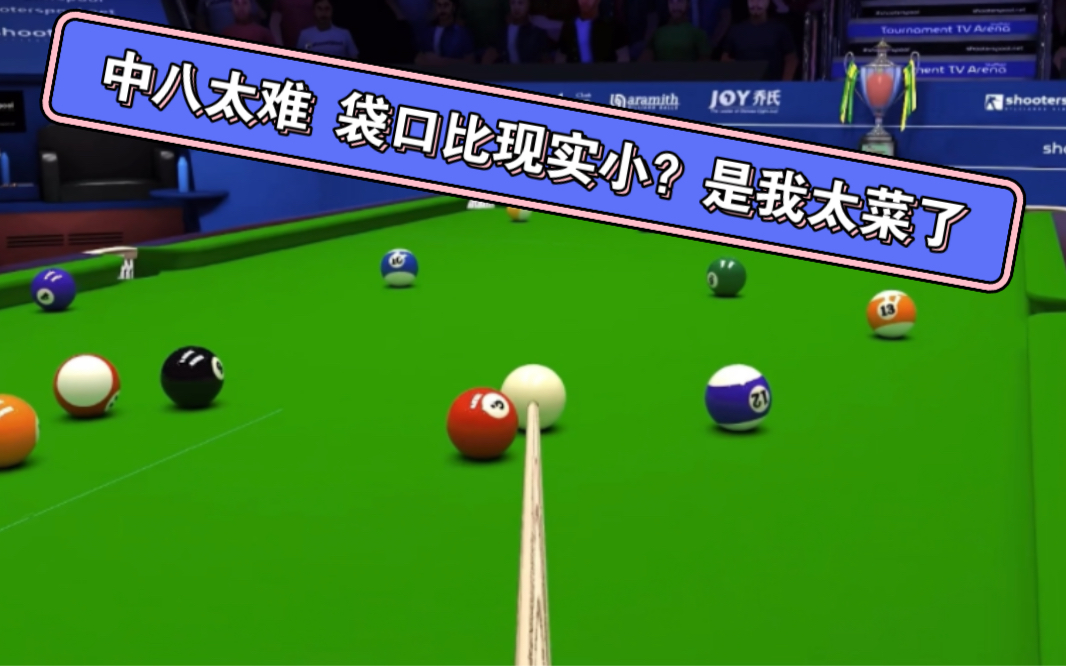 shooterspool太难了 是好游戏 可惜我晕3D又好难打进 只能含泪出了_...
