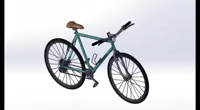 用solidworks三维软件教你做自行车运动仿真