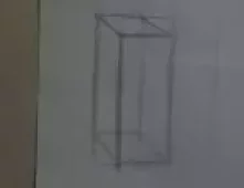 5.结构素描-长方体平行透视及成角透视画法。