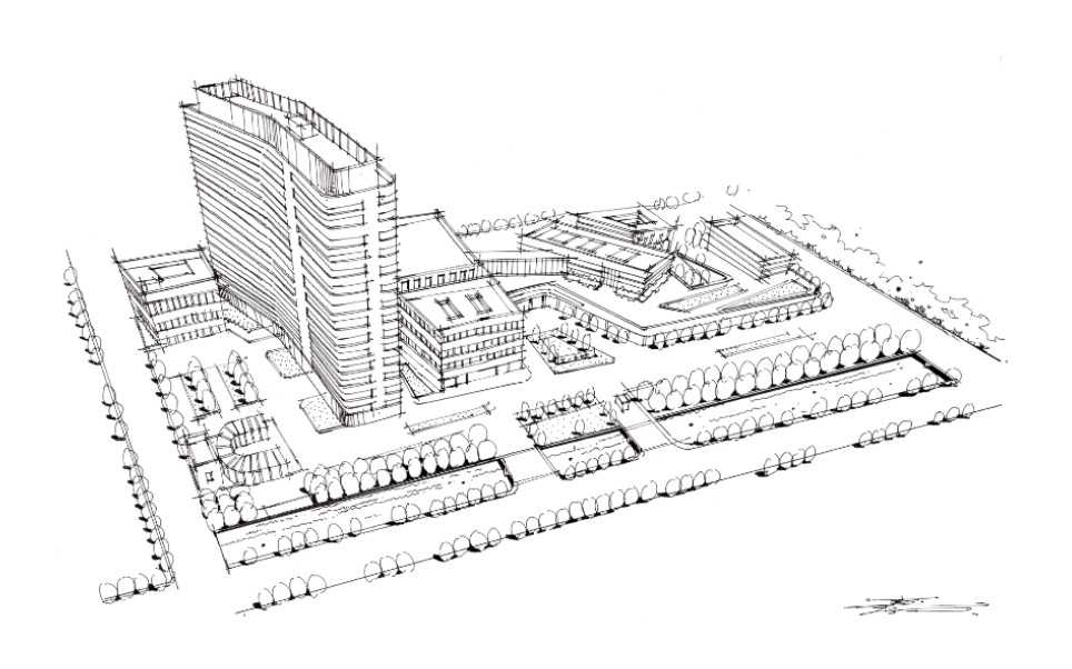 【鸟瞰图手绘完整视频教程】城乡规划、建筑设计手绘鸟瞰图