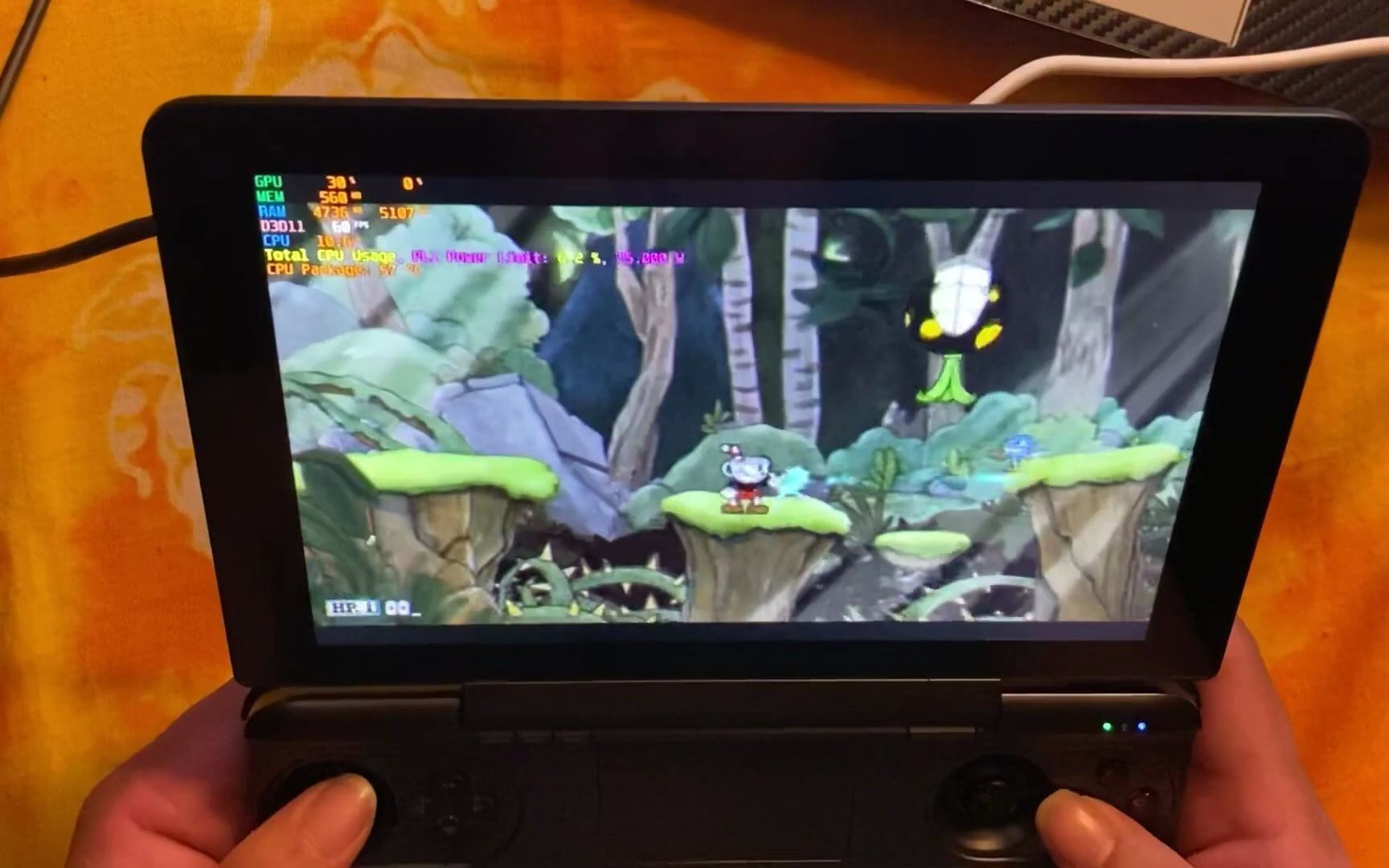 ...GPD WIN Max 测试《茶杯头》,默认设置,默认分辨率,60 帧,10W TDP