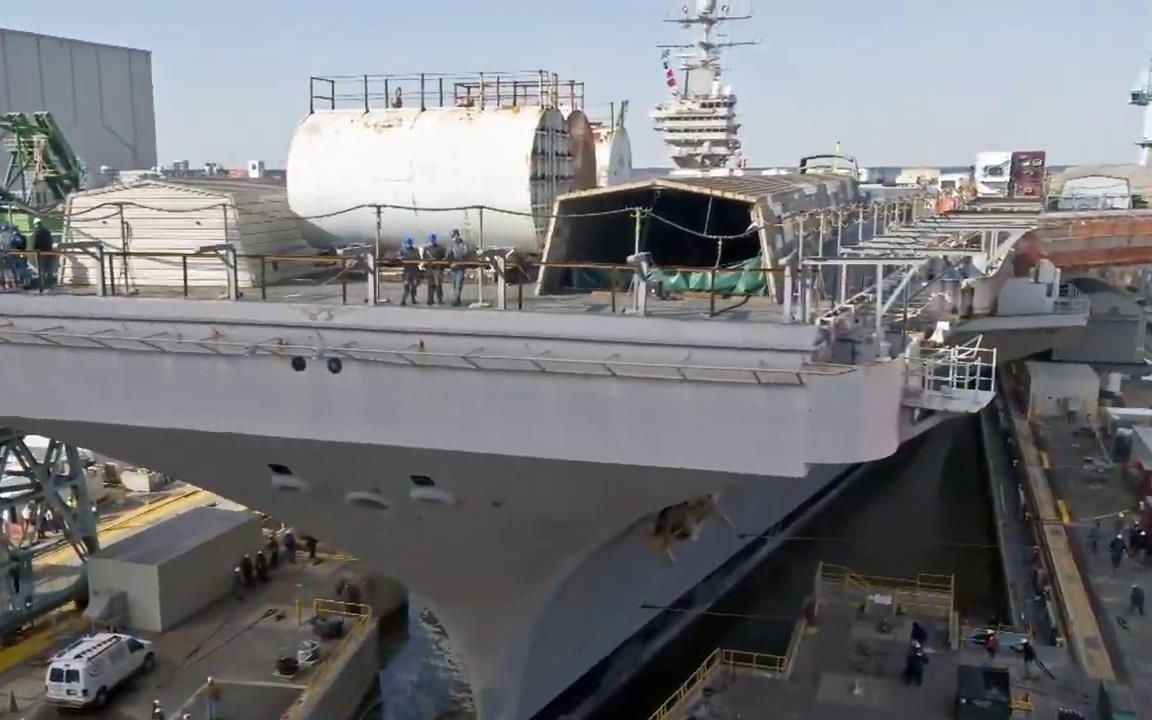 【美国海军/纽波特纽斯造船厂】亚伯拉罕·林肯号航母中期换料大修...