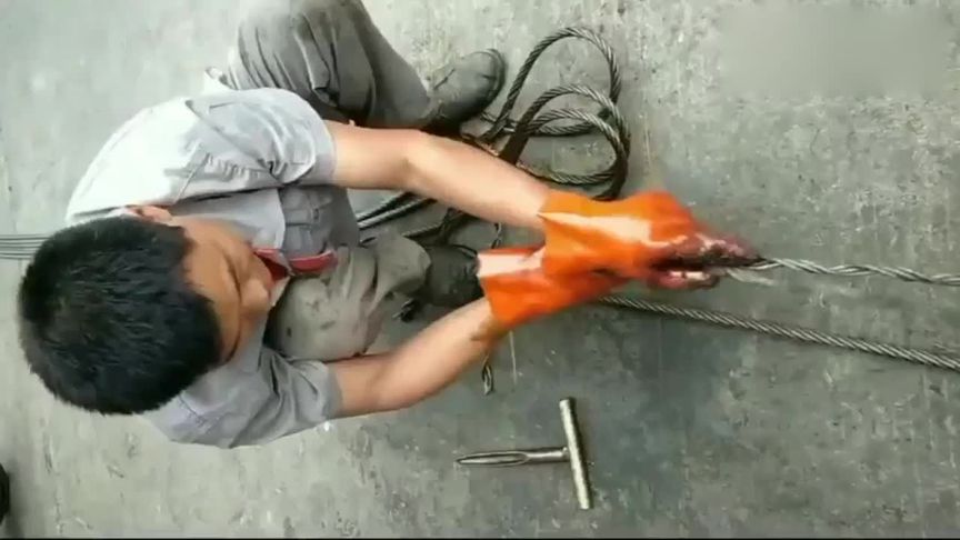 起重工亲传,方形钢丝绳套的编织方法