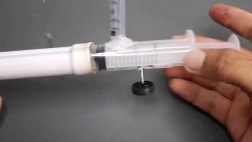 注射器制作的水龙头还是第一次见到没想到比买来的还用