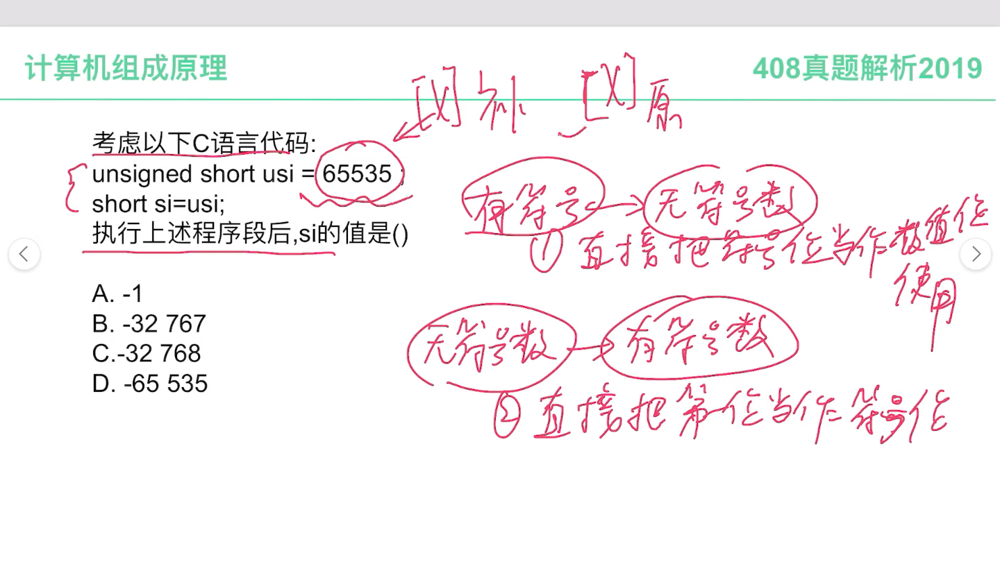 计算机考研,计算机组成原理,无符号数—有符号数!