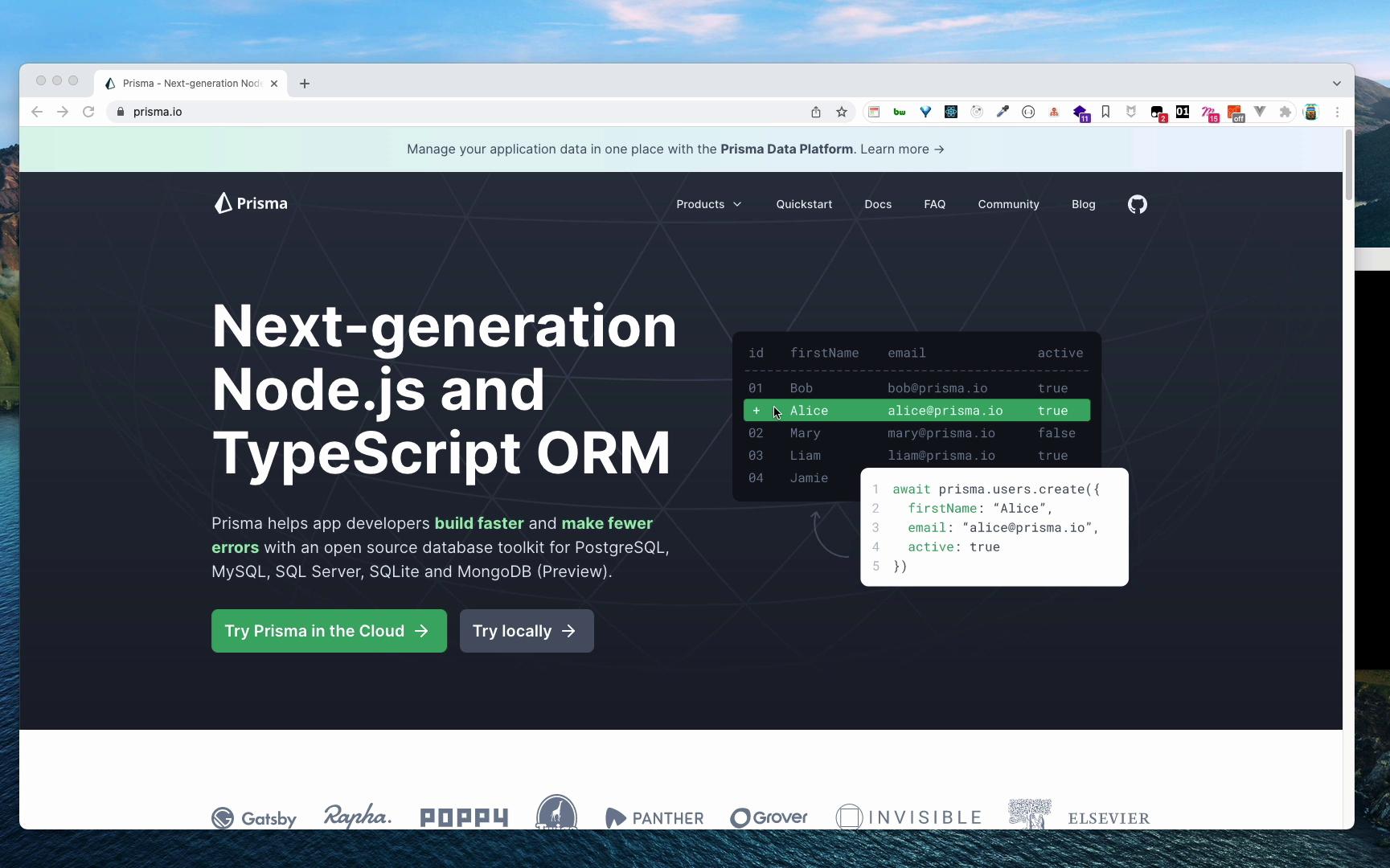 Node.js中的ORM框架Prisma使用