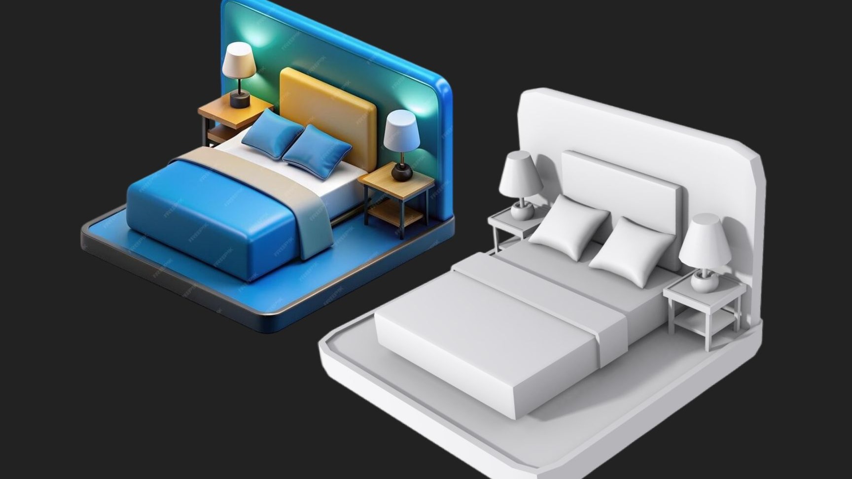 【3dmax场景建模】12分钟教会你”床“建模,3dmax新手建模案例教程!