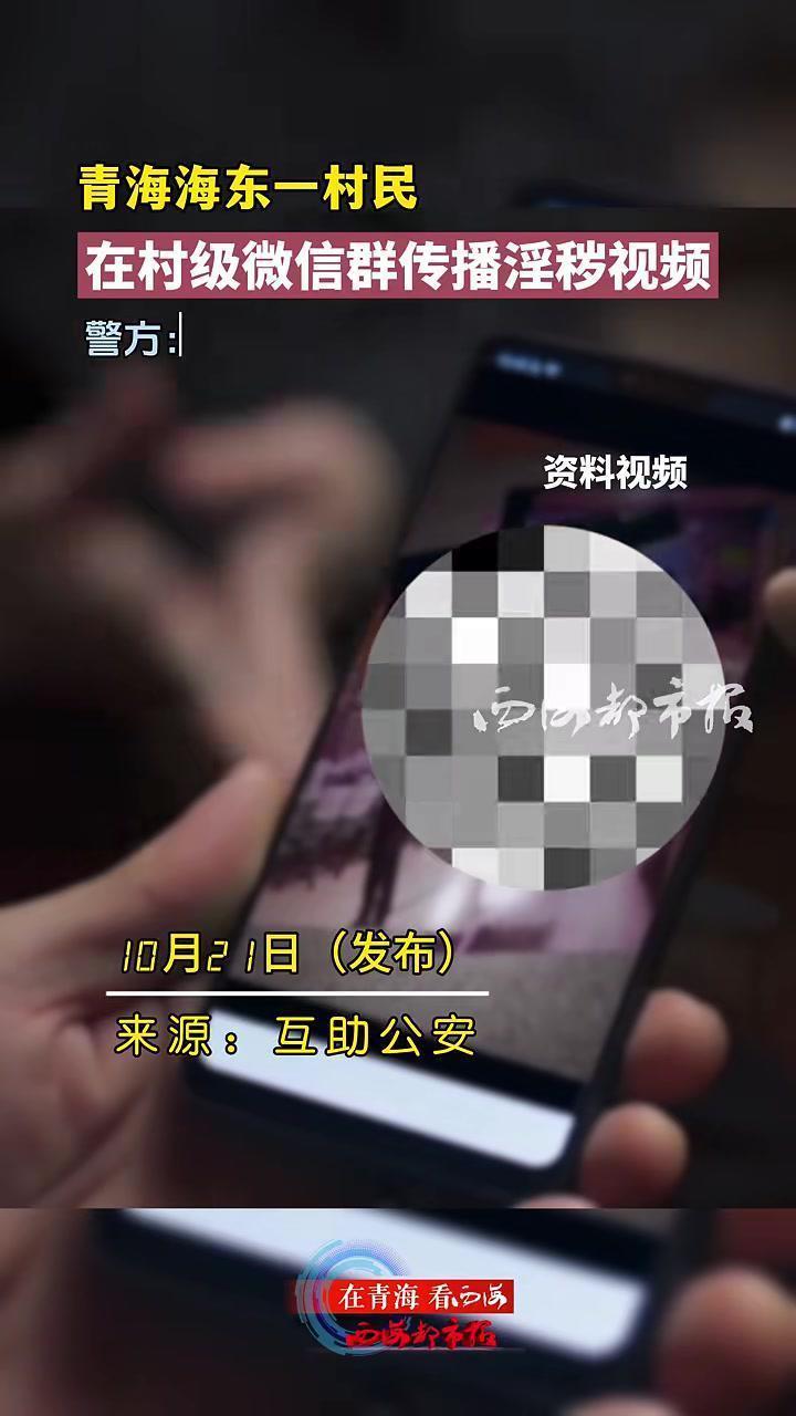 青海海东一村民在村级微信群传播淫秽视频被拘!#社会#警方通报
