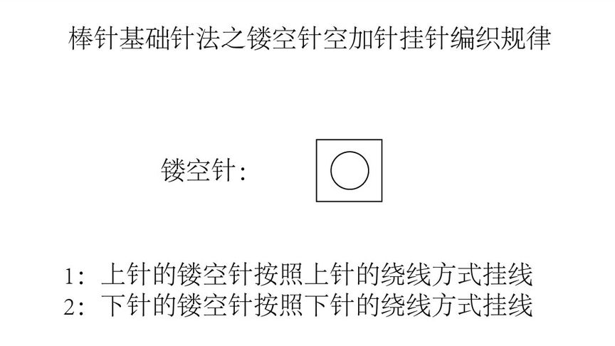 棒针基础针法之上针镂空针下针空加针挂针编织规律总结新手教程