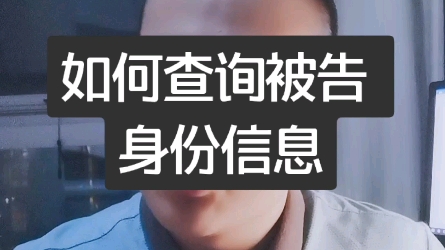 如何查询被告身份信息?