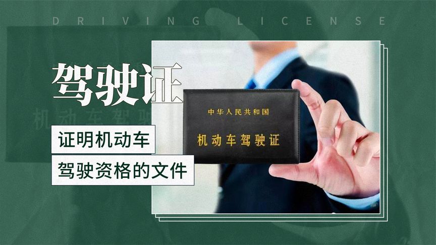证明机动车驾驶资格的文件——驾驶证