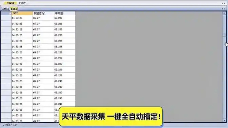 天平数据采集,一键全自动搞定!