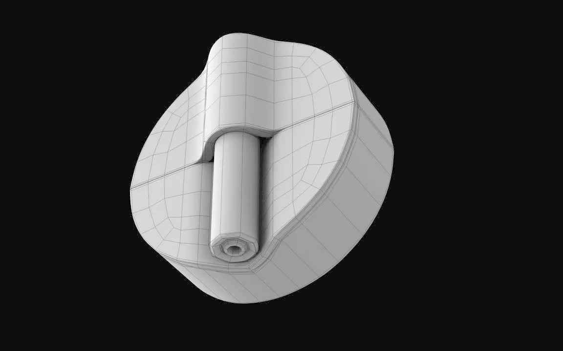 C4D 弧面凸起与凹陷结构 标准快速硬表面细分建模教程