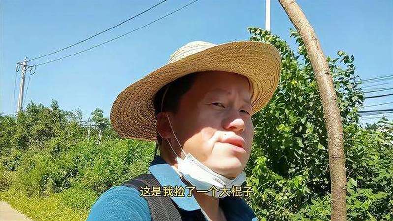 小罗打算绕道回家,要从其他村子穿过,为了防狗咬捡了根棍子