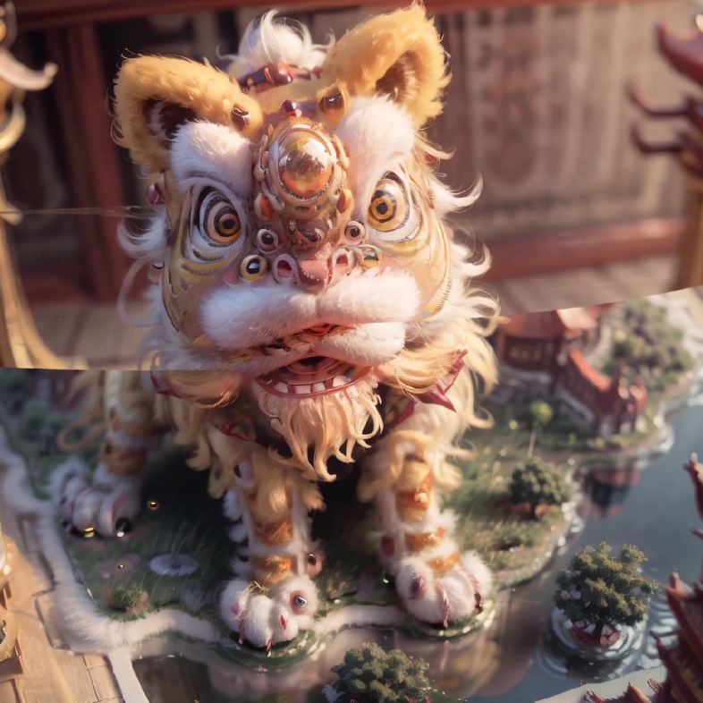 Stable diffusion AI绘图 中华醒狮(Anime Canton Dancing Lion) 模型试用...