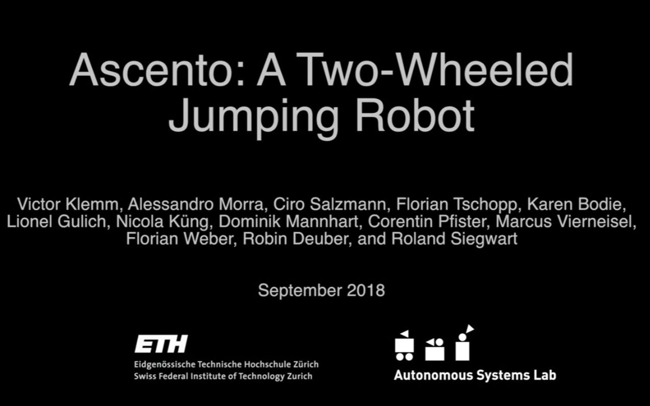 【机器人】Ascento-轮式多模式运动机器人 - ICRA 2019