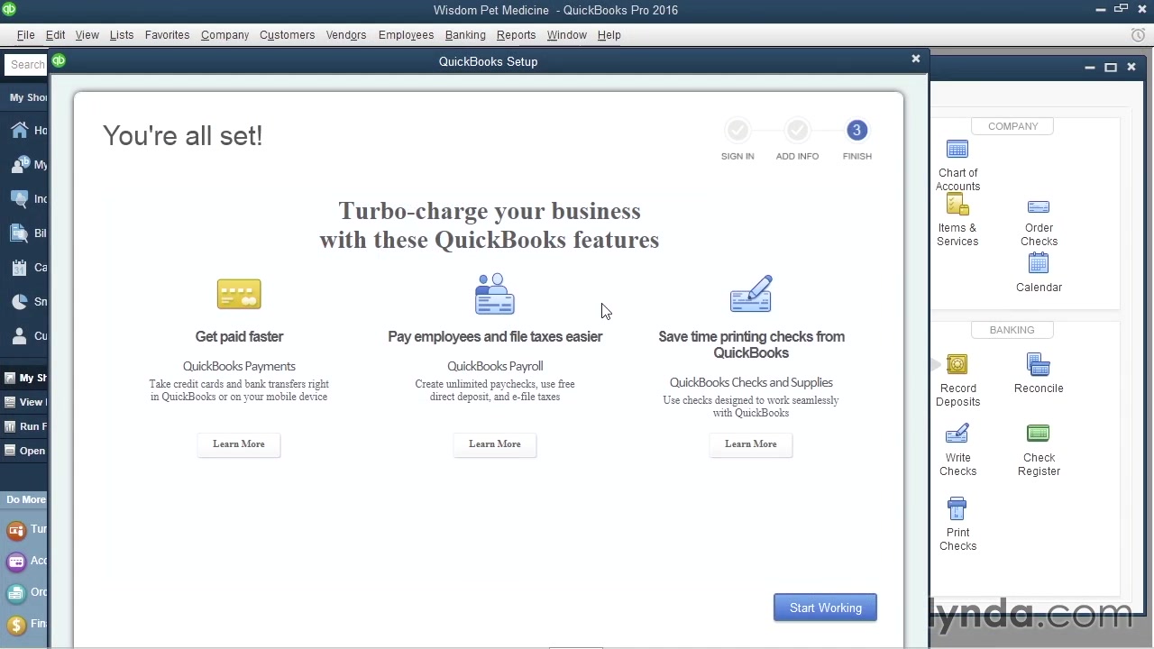 Quickbooks Pro 2016 Essential Training - Section 1 - Lynda