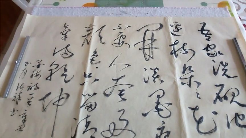 草书;吾家洗砚池边树,朵朵花开淡墨痕