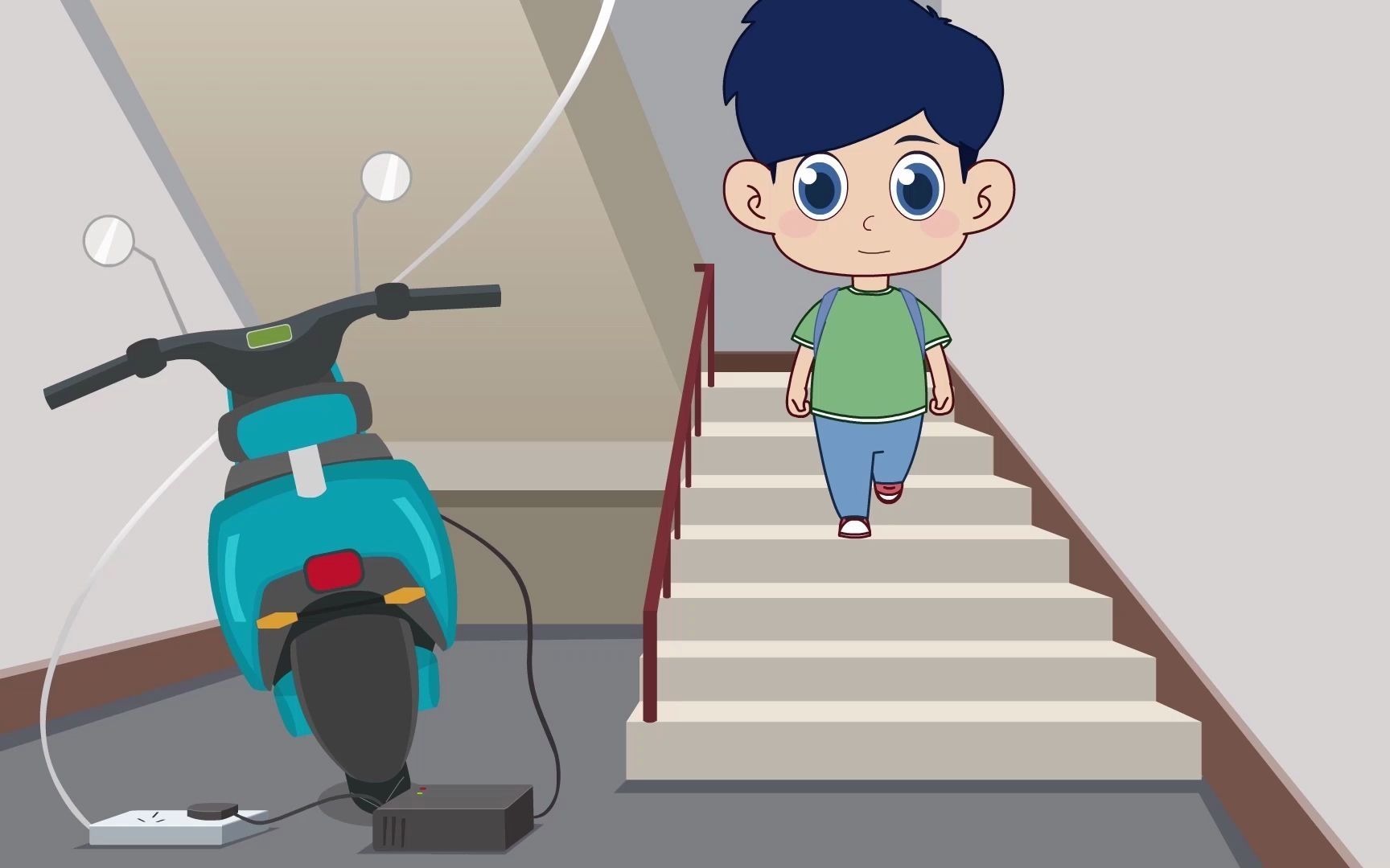 电瓶车消防安全|知识科普|宣传教育|手绘卡通