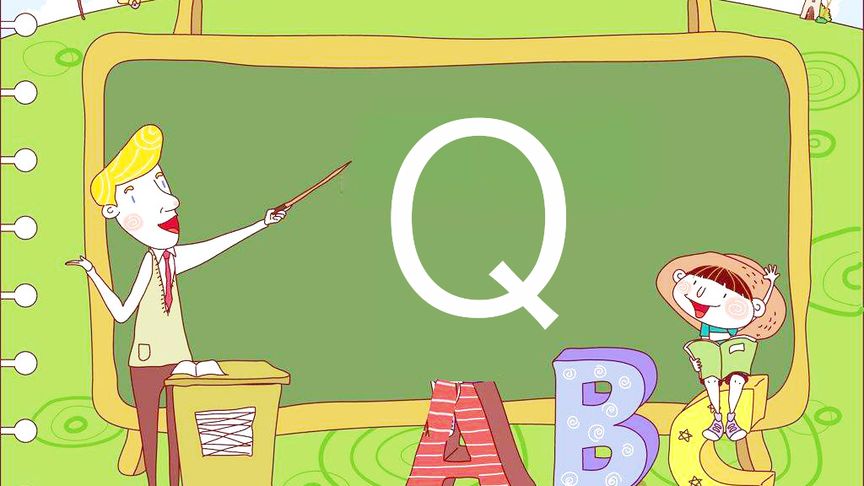 英语启蒙教育系列,教宝宝认识26个英文字母之Qq,动画卡通视频