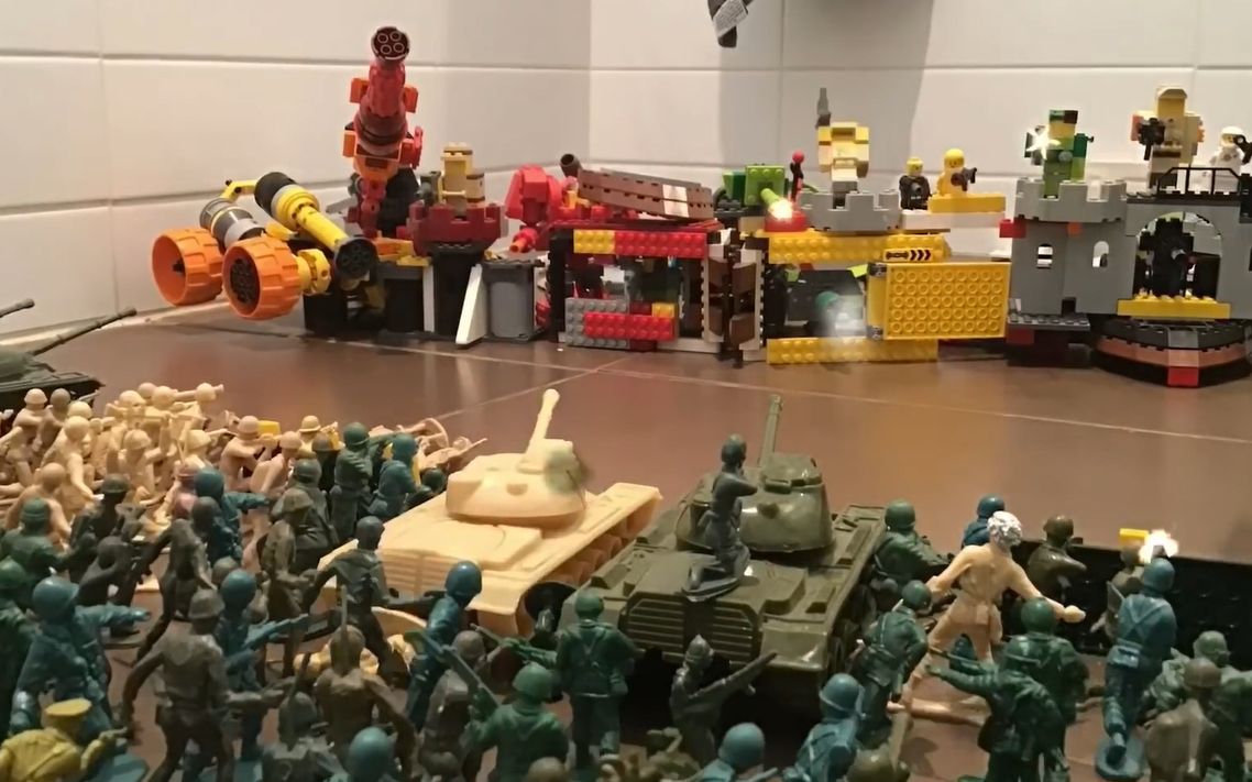 【搬/定格动画】兵人大战乐高3(中字)