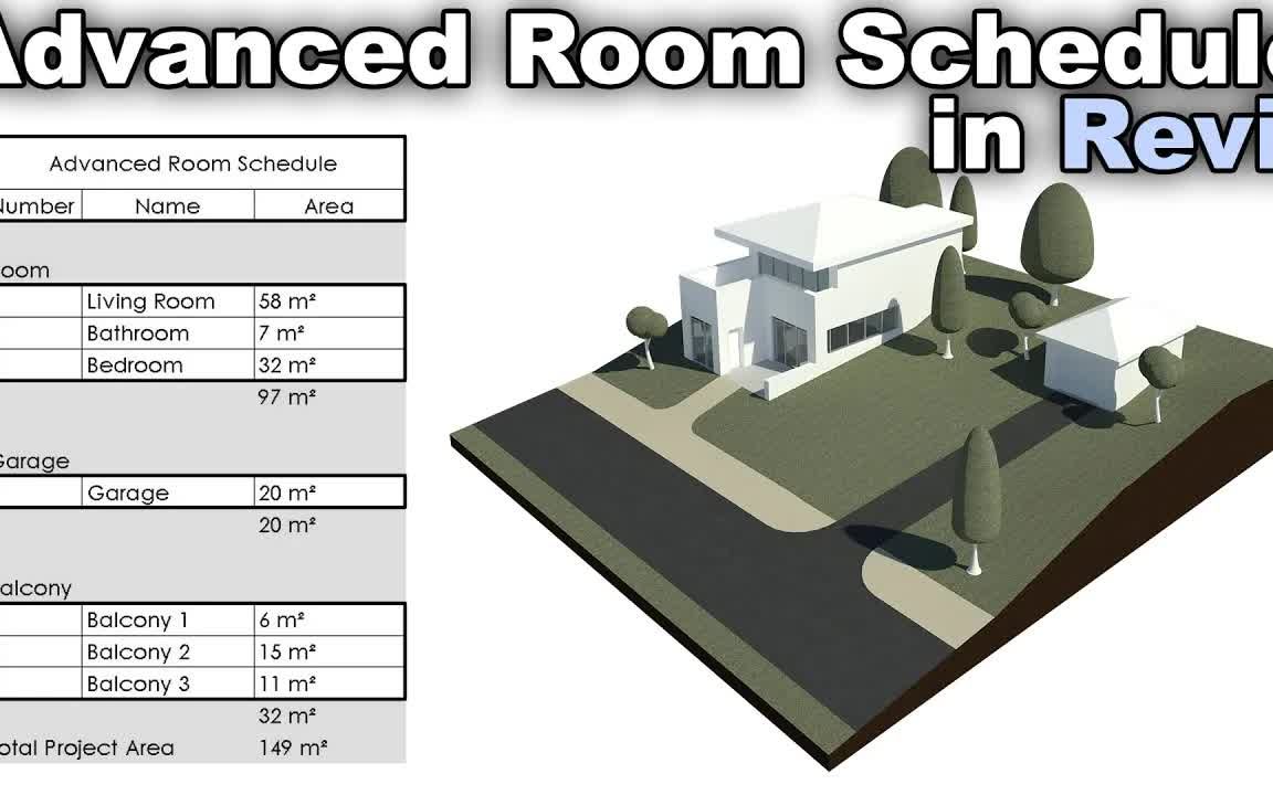 Revit 中的高级房间明细表教程Advanced Room Schedule