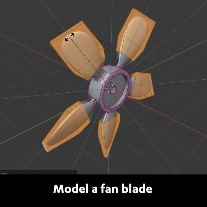【Blender教程】小技巧:如何为风扇叶片建模