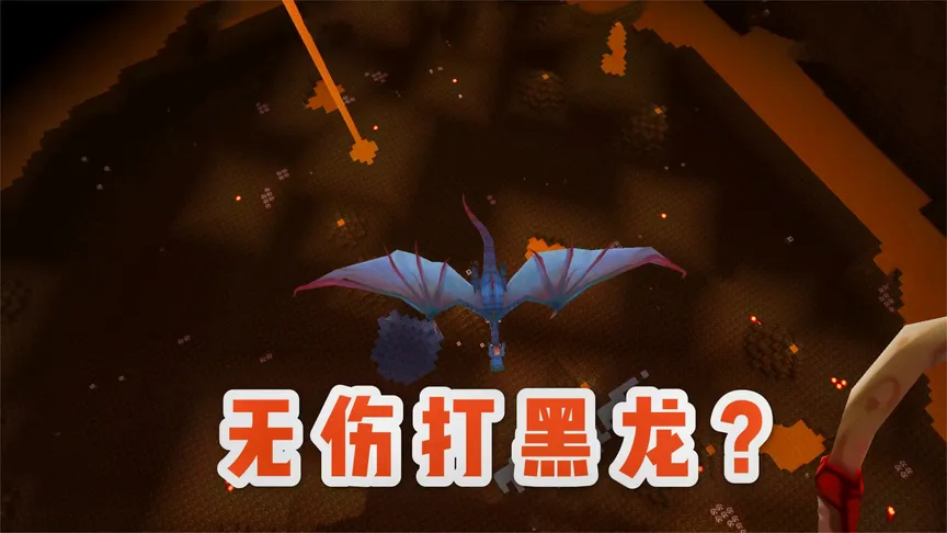 迷你世界单人生存56:卡卡大师兄挑战无伤打败黑龙,能成功吗