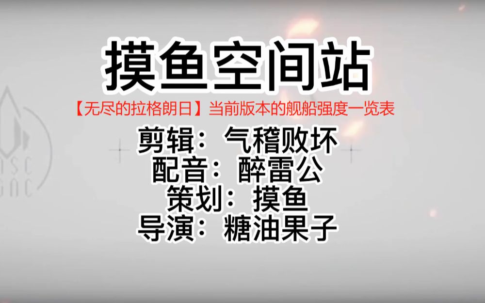 【无尽的拉格朗日】当前版本→舰船强度一览表
